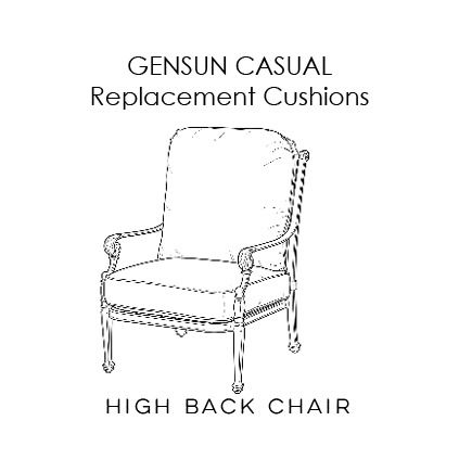 Yardly Sprig | Gensun Replacement Cushions | High Back Chair | Custom ...
