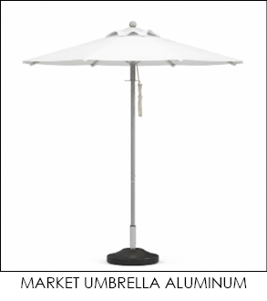 Manhattan Fog 7.5' Heavy Duty Aluminum Market Umbrella | Sunbrella ...